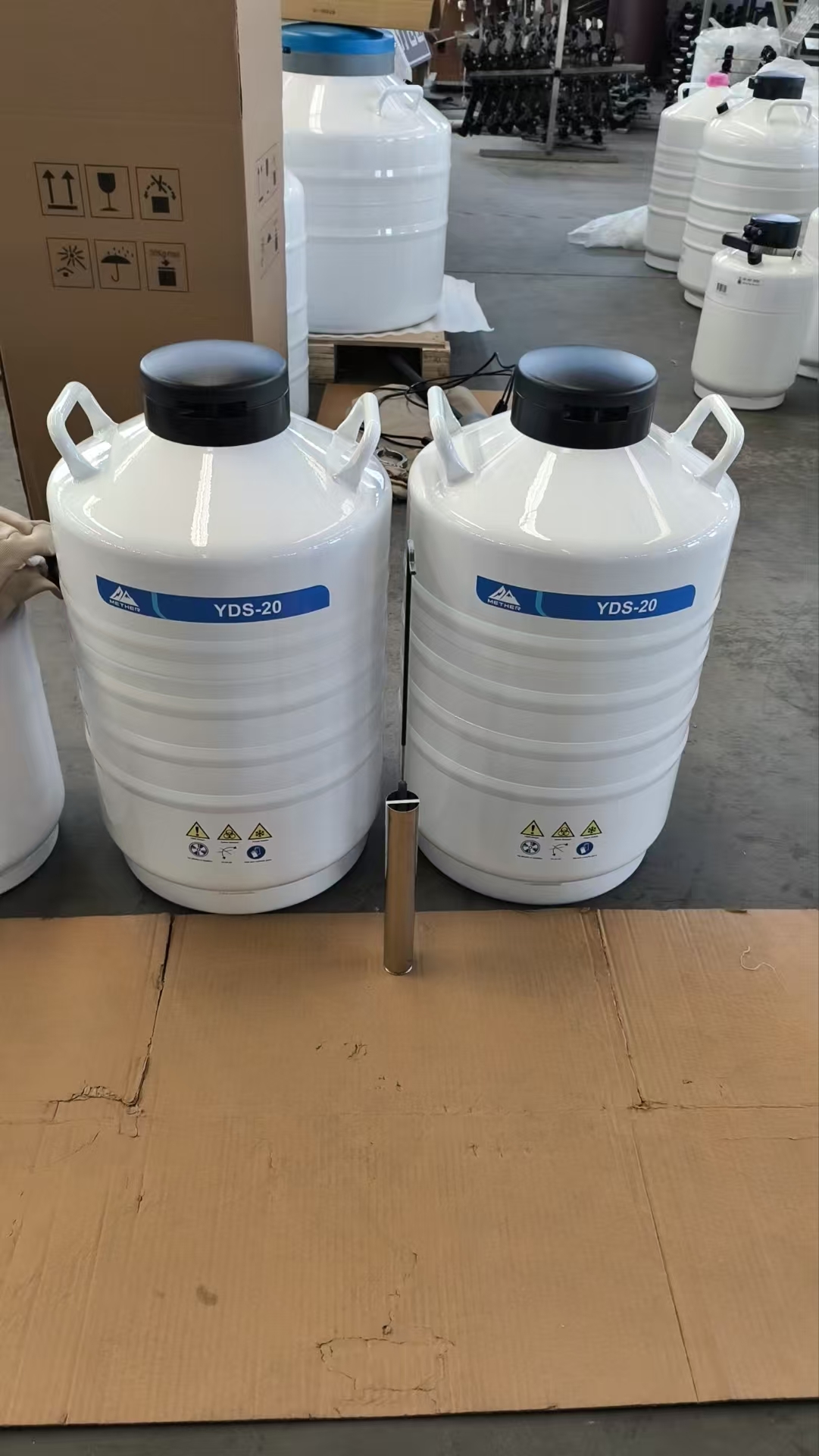 METHER YDS-6 Cryogenic Dewar — 6L Portable Liquid Nitrogen Container for Laboratory and ...